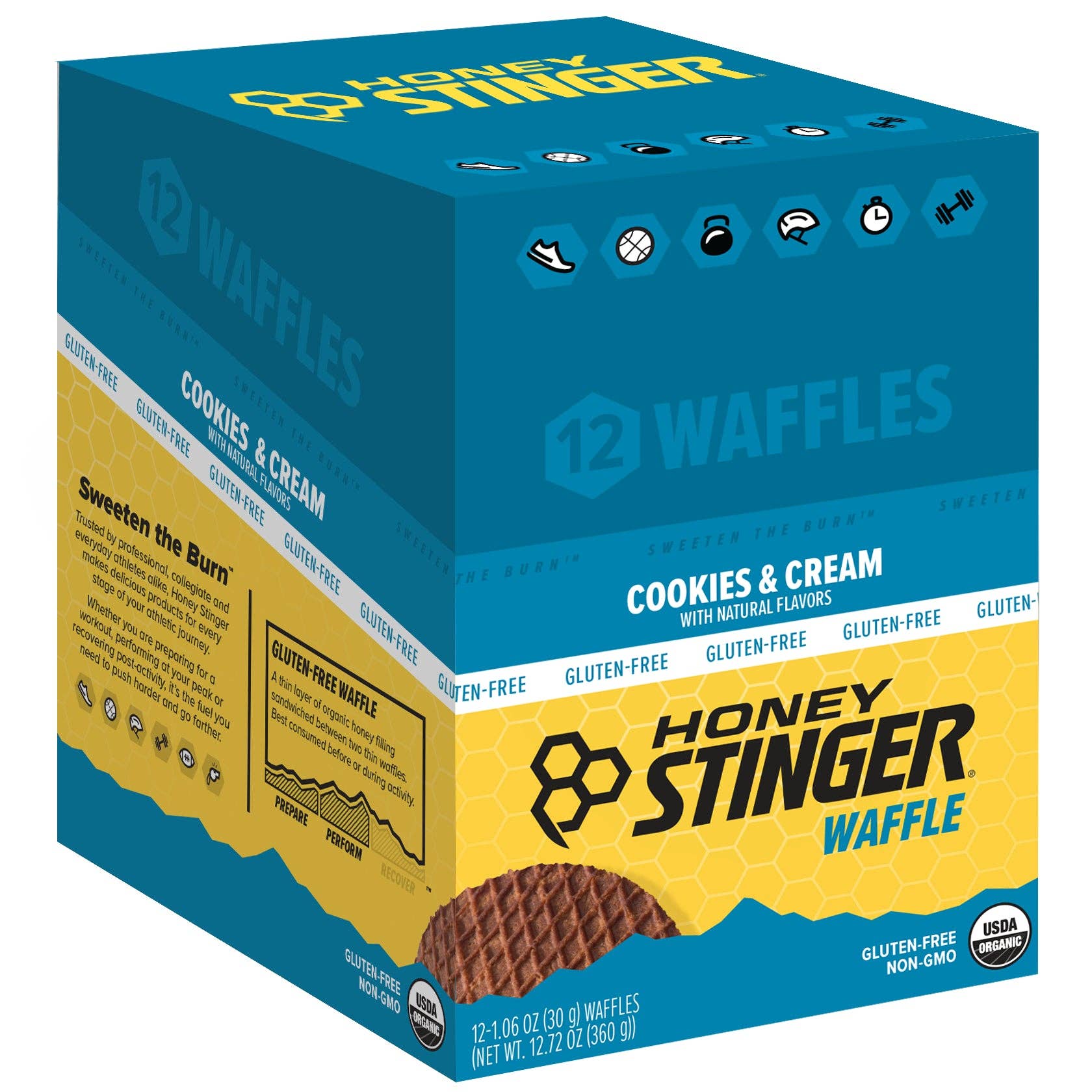 Honey Stinger Energy Waffles, 12 Pack, Cookies & Cream (GF) | Copoco's ...