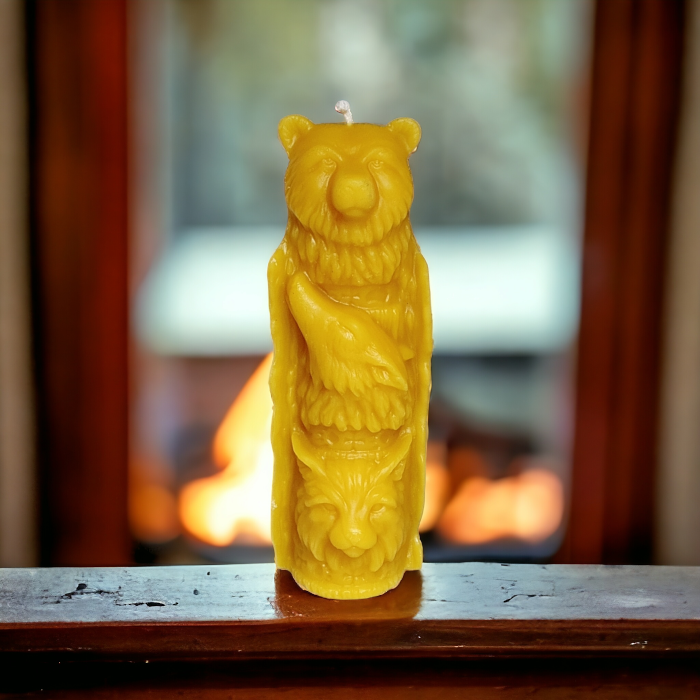 Totem Pole 100% Pure Beeswax Candle Candle | Copoco's Honey