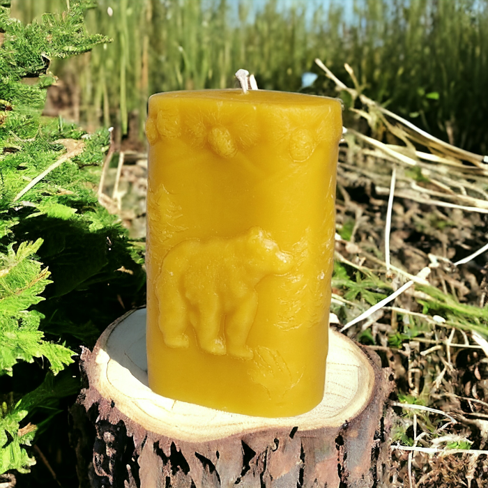Wilderness Pillar 100% Pure Beeswax Candle | Copoco's Honey