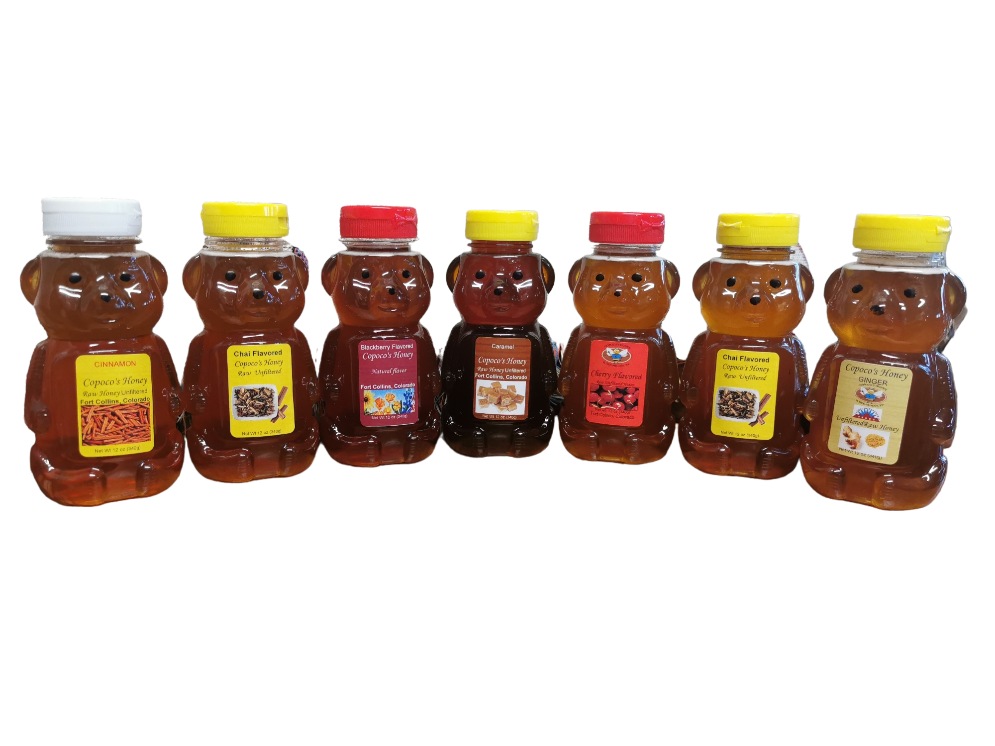 12oz Bear of Infused Honey | Copoco's Honey